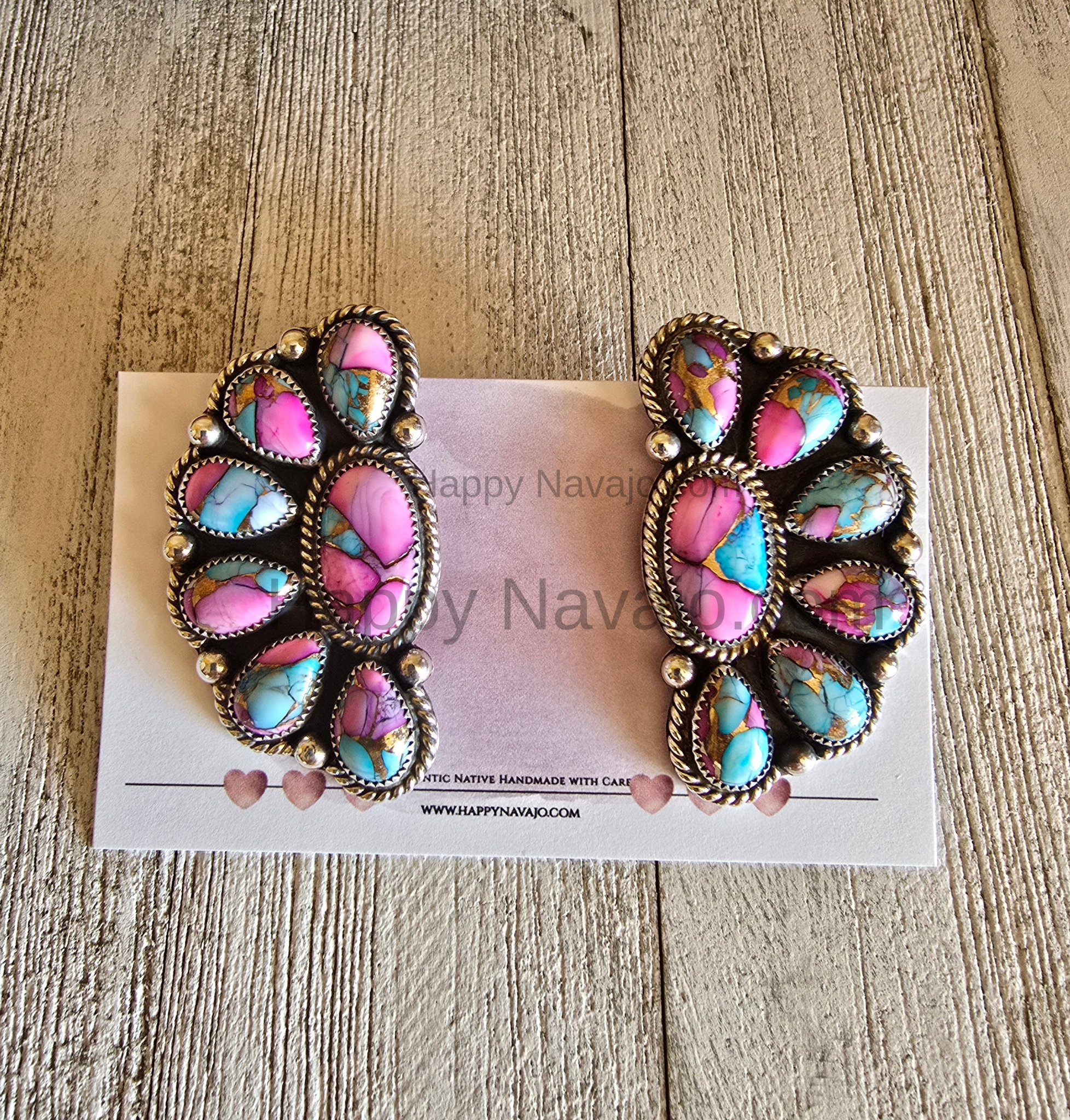 Cotton Candy Cluster earrings – Happy Navajo